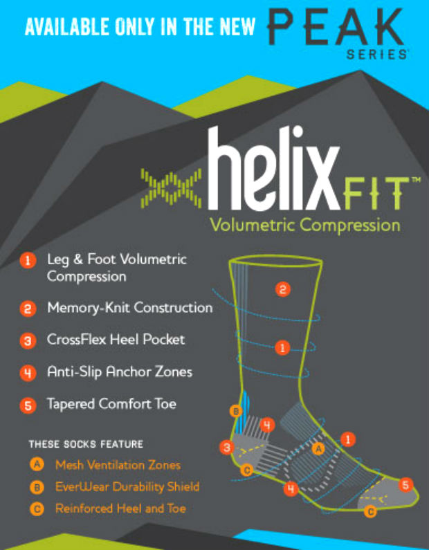 New sports sock line with Helix Fit technology